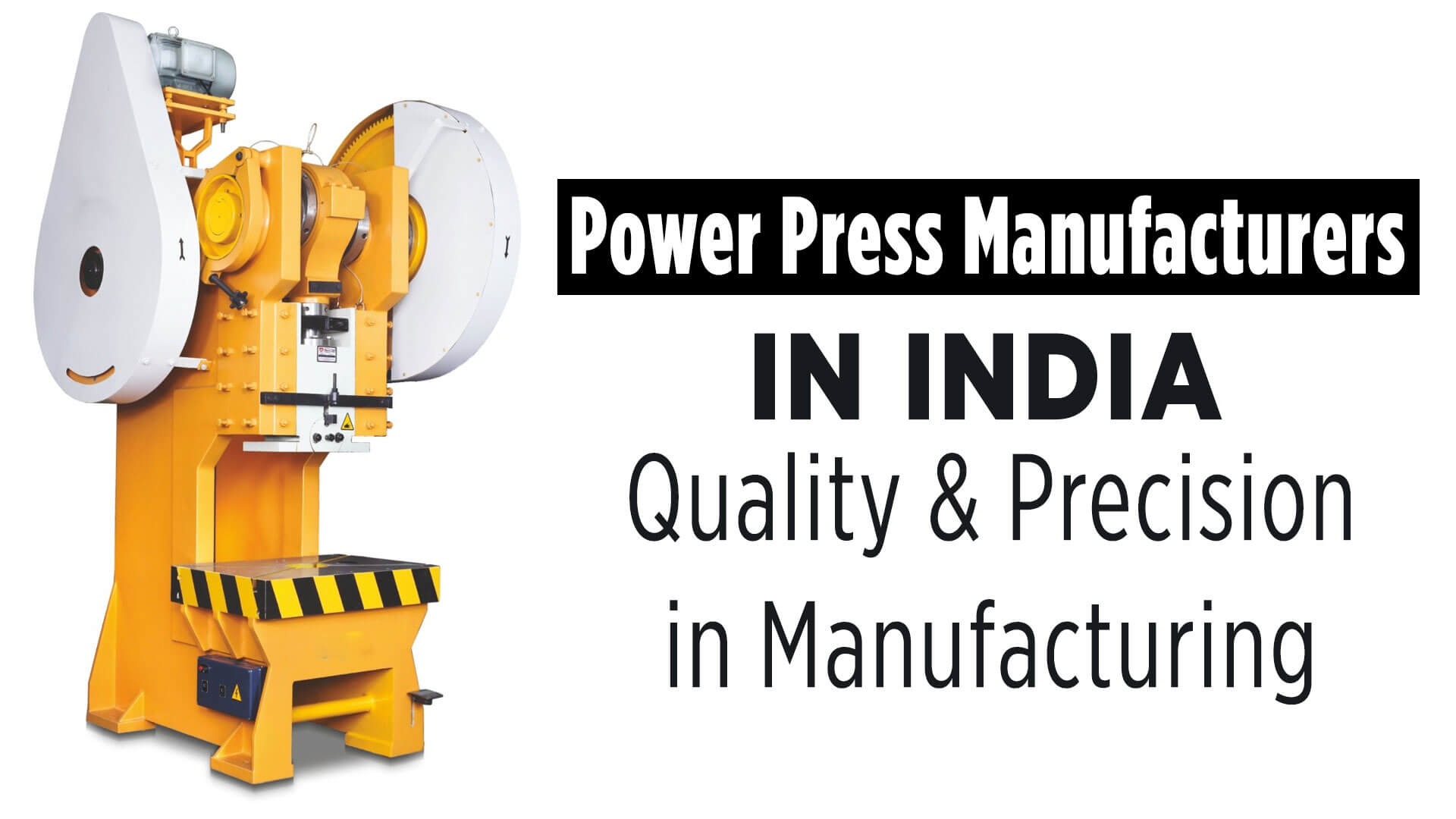 Power Press Manufacturers in India: Quality and Precision in ...